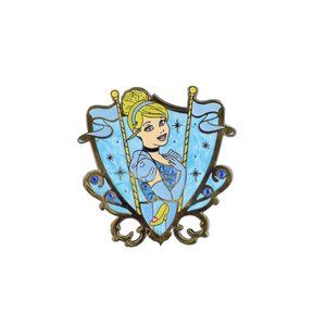 Disney | Jewelry | Disney Parks Princess Cinderella Jeweled Crest Pin ...
